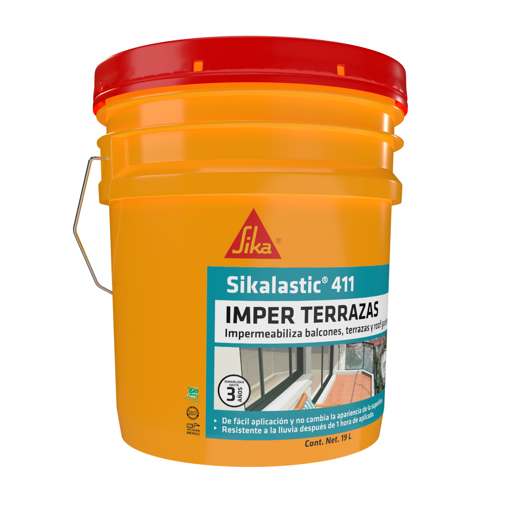 SIKALASTIC 411 IMPERMEABILIZANTE BALCONES TERRAZAS PARA JUNTAS 19 L ...