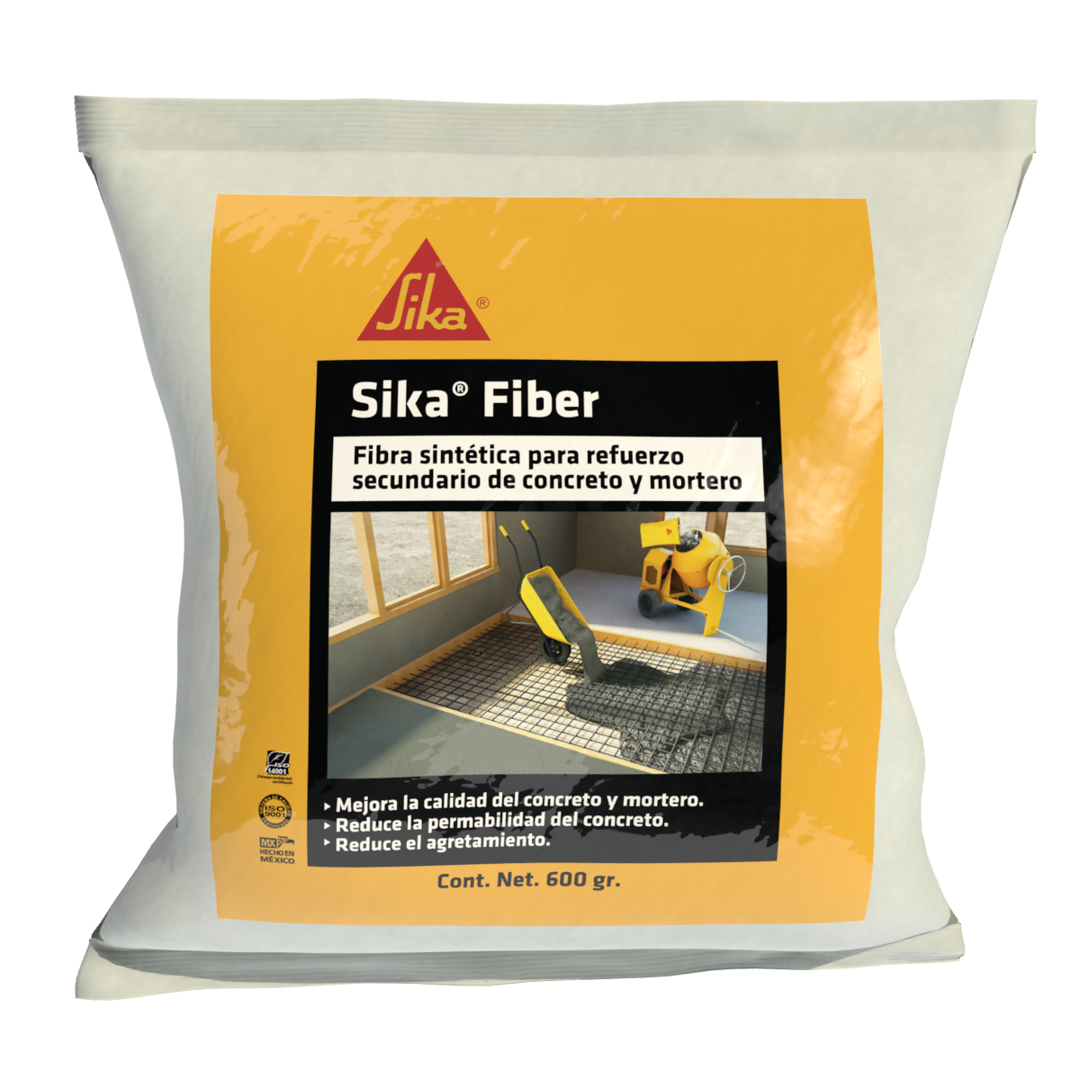 FIBRA PARA CONCRETO BIODEGRADABLE SIKA FIBER BOLSA SACO 600 GR/CONCRET ...