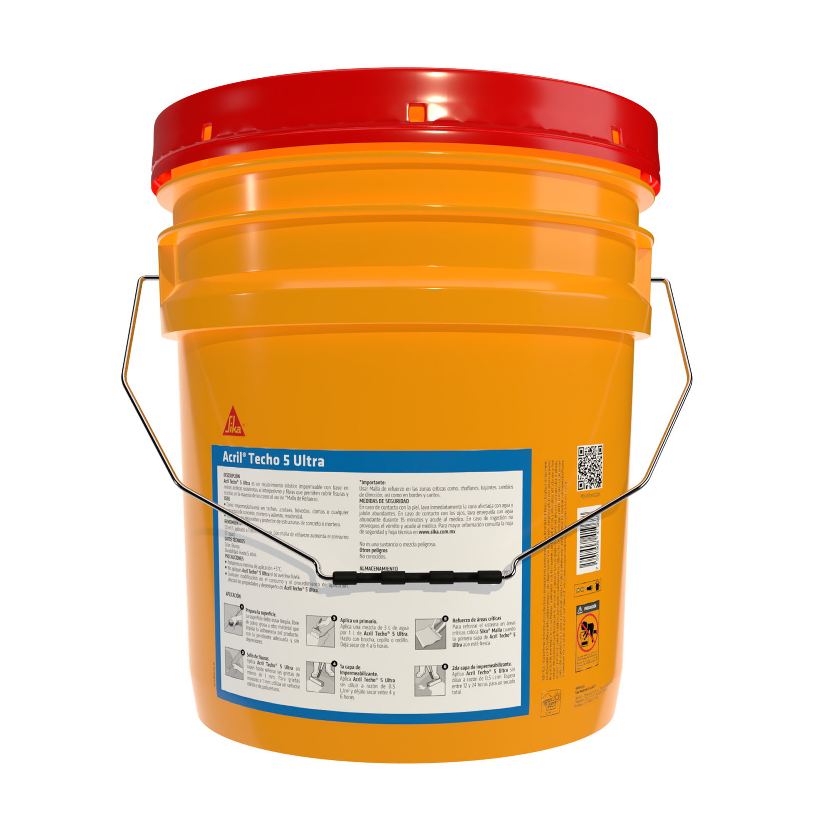 IMPERMEABILIZANTE ACRÍLICO SIKA ACRIL TECHO 5 AÑOS ULTRA BLANCO 18 LT ...