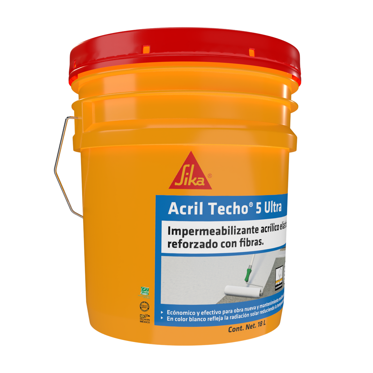 IMPERMEABILIZANTE ACRÍLICO SIKA ACRIL TECHO 5 AÑOS ULTRA BLANCO 18 LT ...